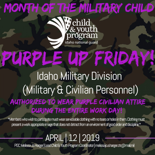 Purple Up Friday! Wear purple to work. | Military Division