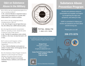 Substance Abuse Prevention - Military Division