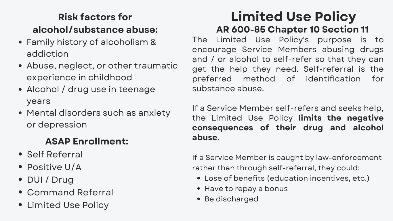 Substance Abuse Program | Military Division