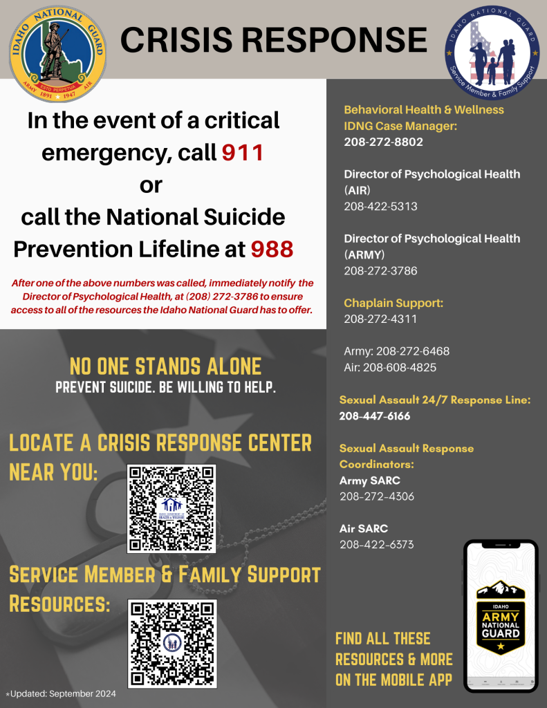 Resiliency & Crisis Prevention - Military Division